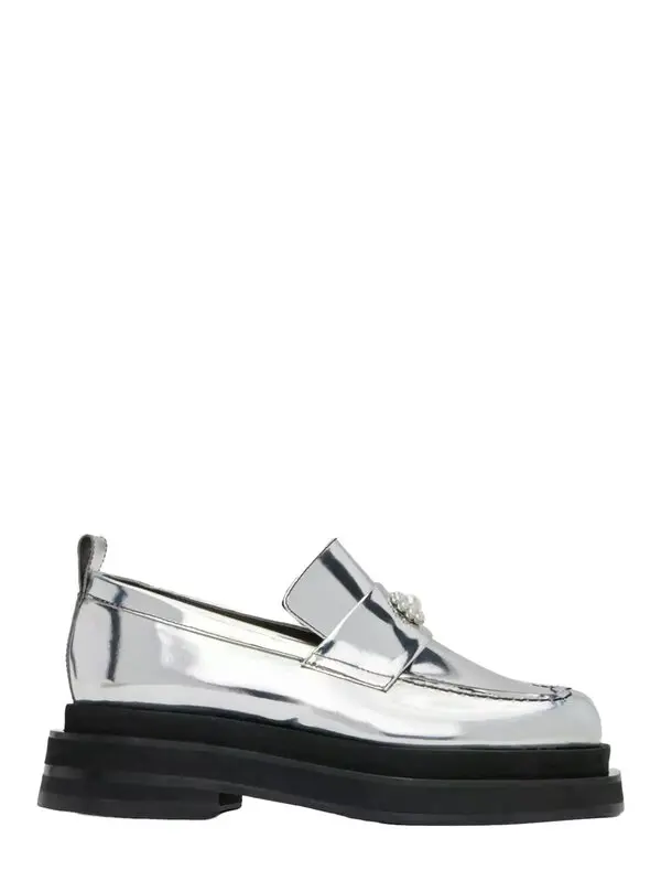Simone Rocha Heart-toe Platform Loafers - Silver