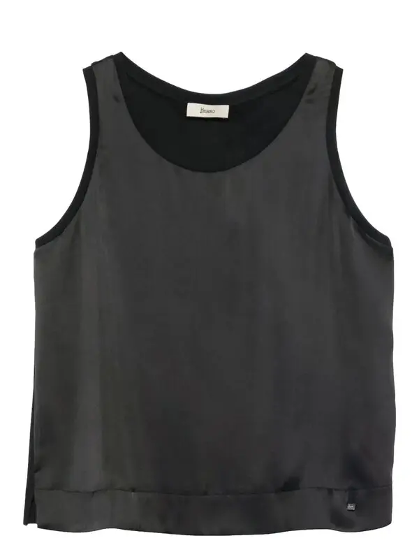 Herno Satin Tank Top - Black