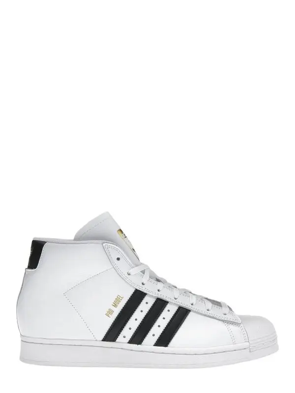 Adidas Pro Model Adv High-top Sneakers - Cloud White/core Black/gold Metallic