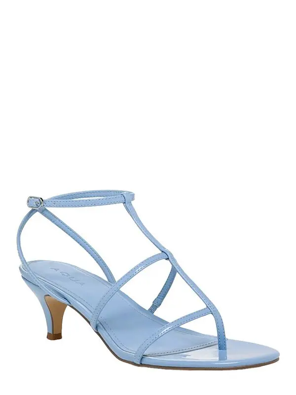 Aqua Tomas Strappy Sandals - Blue Patent