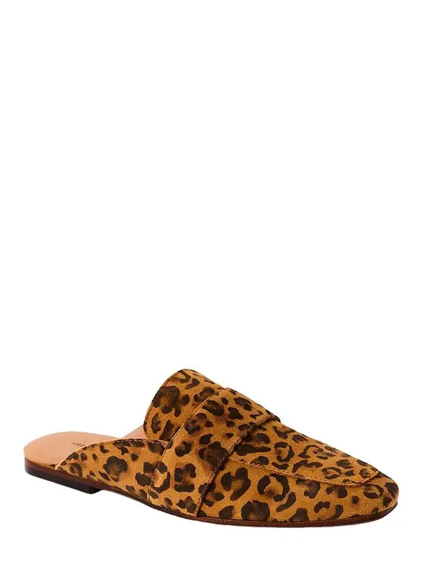 Free People At Ease Embossed Loafers - Leopard Suede