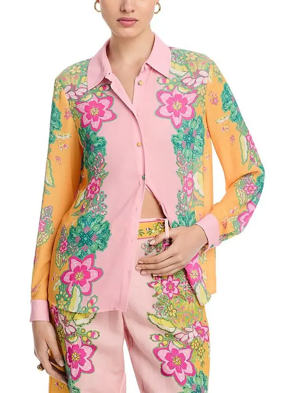 T Tahari Floral Blouse - Eternity Garden