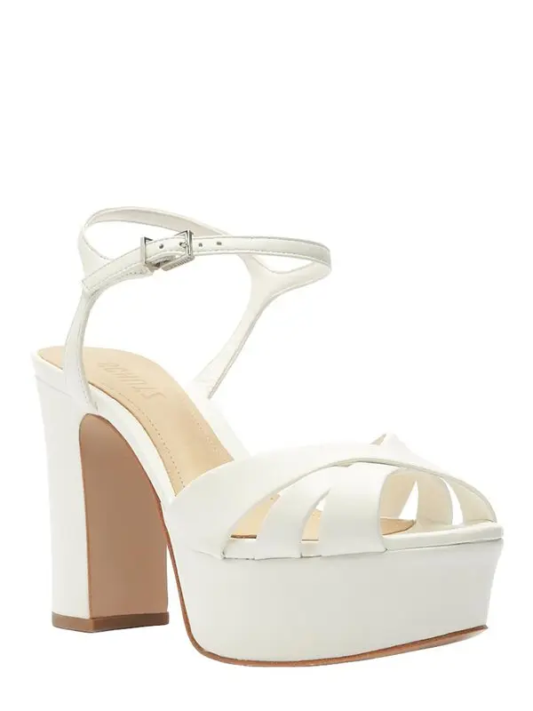 Schutz Keefa Platform Sandals - White