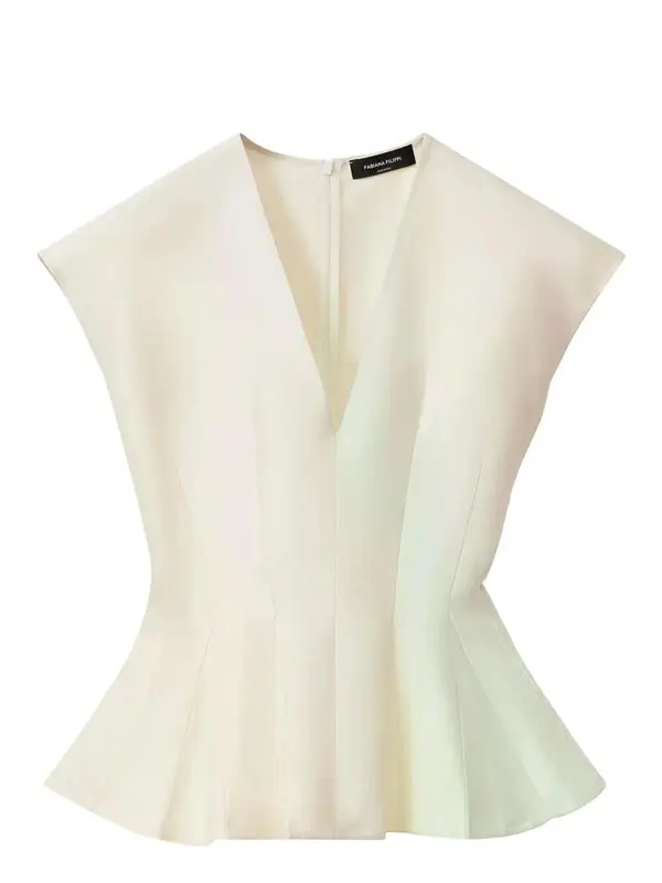 Fabiana Filippi Peplum Waist Shirt - Neutrals
