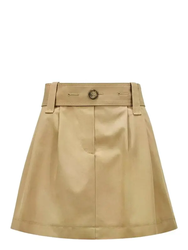 Moncler Mini Gabardine Skirt - Neutrals