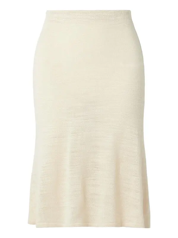 THE ROW Jesto Silk-blend Skirt - Neutrals