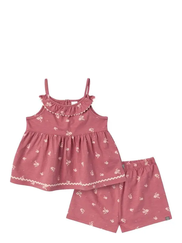 MODERN MOMENTS™ BY GERBER Ruffle Top And Shorts Set - Medium Rose Bouquet