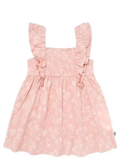 MODERN MOMENTS™ BY GERBER Smocked Ruffle Dress - Rose Wild Flowers