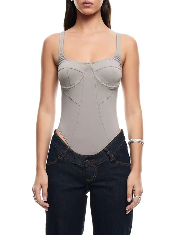 Lioness Je T'aime Bodysuit - Grey