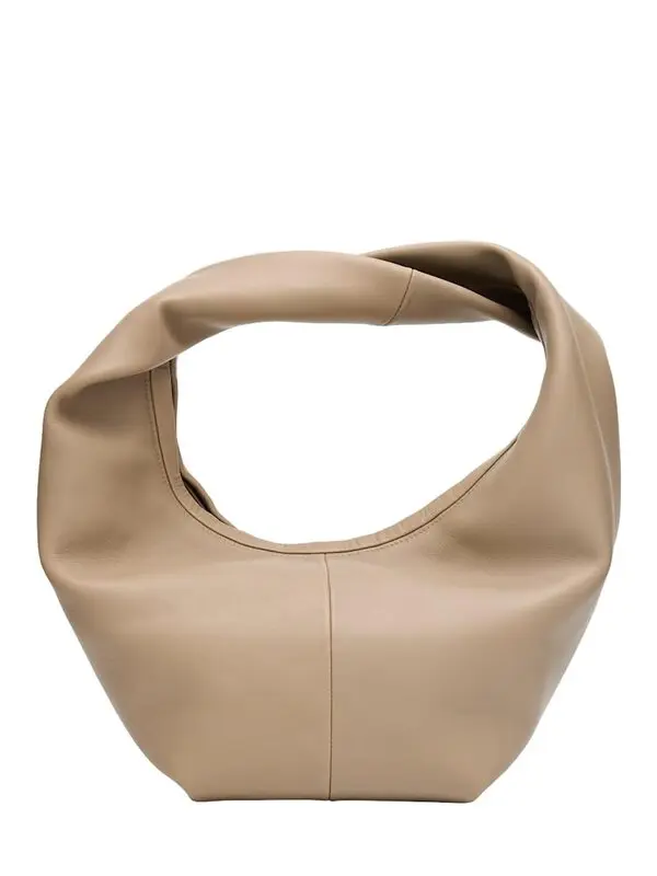 MAEDEN Yela Leather Shoulder Bag - Taupe