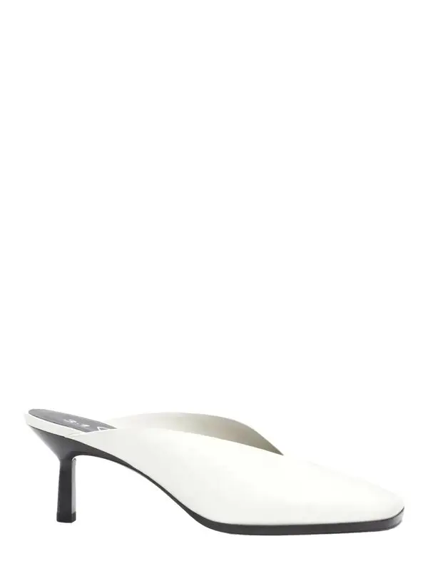 3.1 Phillip Lim 68mm Square-toe Mules - White
