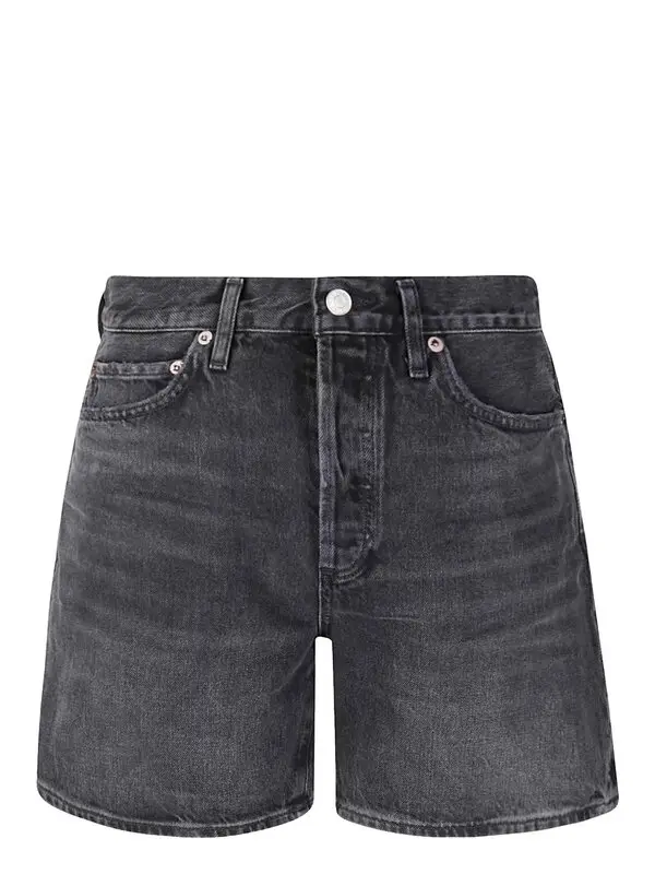 AGOLDE High-rise Denim Shorts - Grey