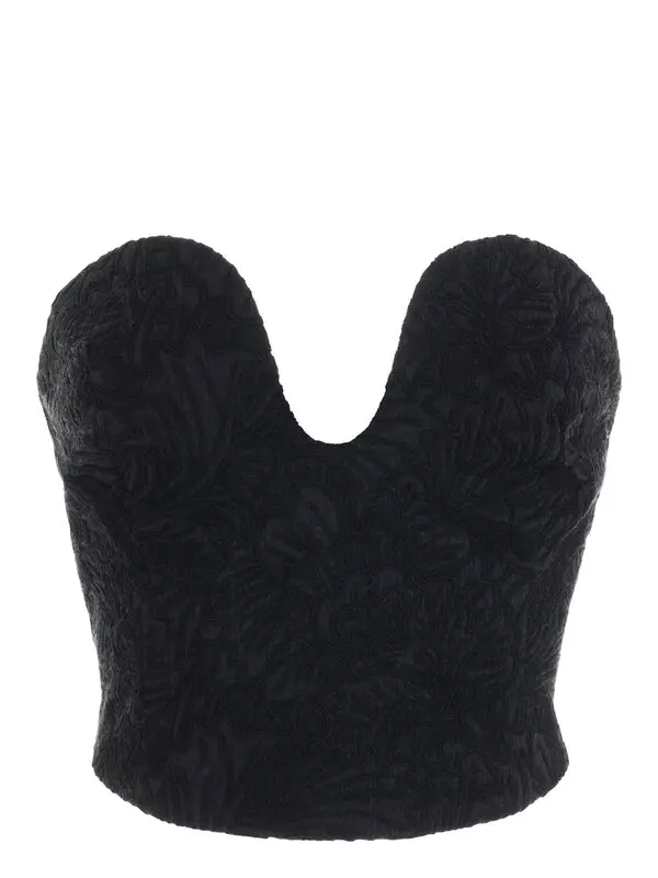 Mara Hoffman Liya Organic Cotton Bustier Top - Black