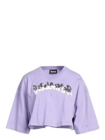 DISCLAIMER Printed Cropped T-shirt - Lilac