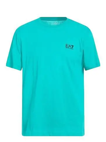 EA7 T-shirt Turquoise Size Cotton - Blue