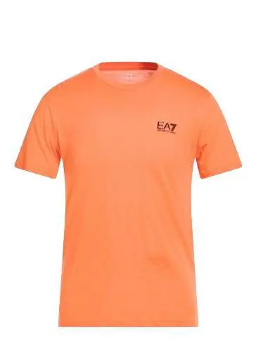 EA7 T-shirt Turquoise Size Cotton - Orange