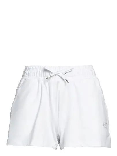 EA7 Athletic Relaxed Fit Shorts - White