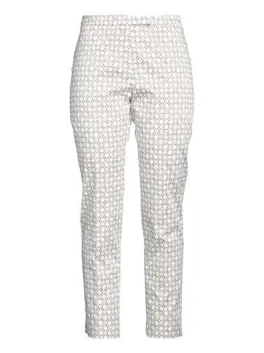 Peserico Tapered Geometric-print Pants - White