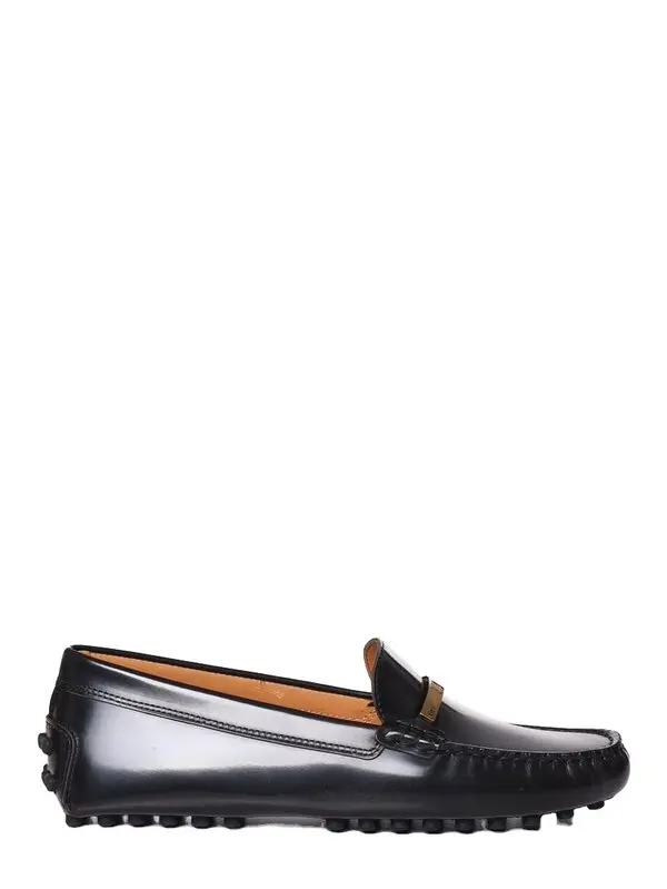 TOD'S Gommino Leather Loafers - Black