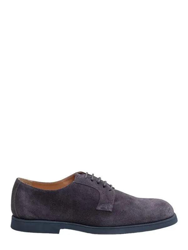 DOUCAL'S Suede Lace-up Loafers - Blue