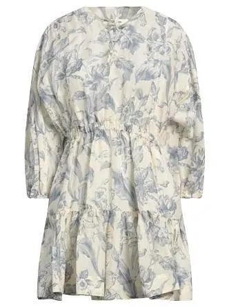 Sandro Mini Floral Print Dress - White