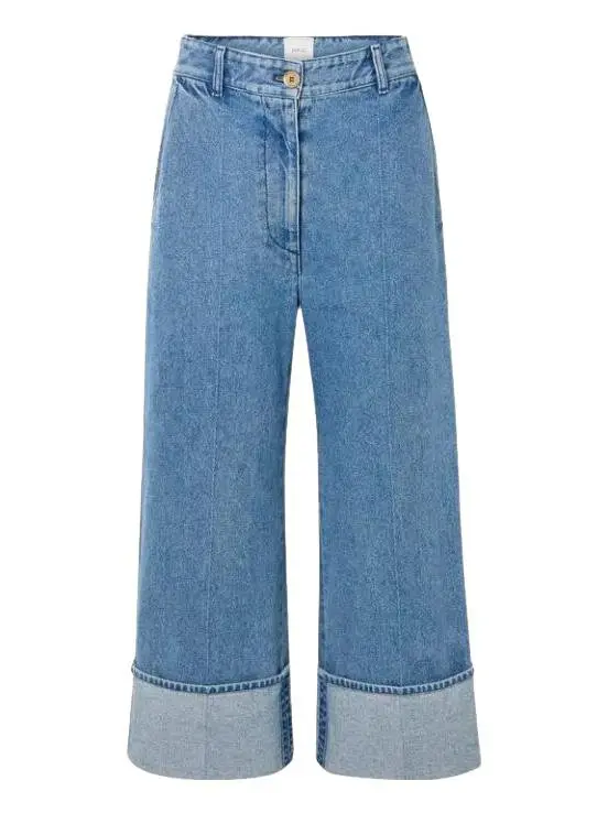 Patou Iconic High-rise Straight-leg Jeans - Blue