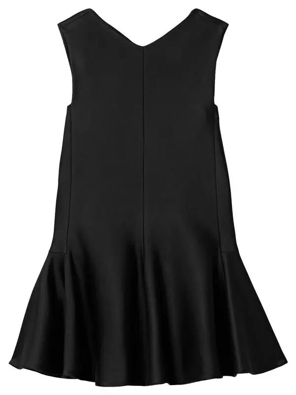 Khaite Mel Crepe Mini Fit & Flare Dress - Black