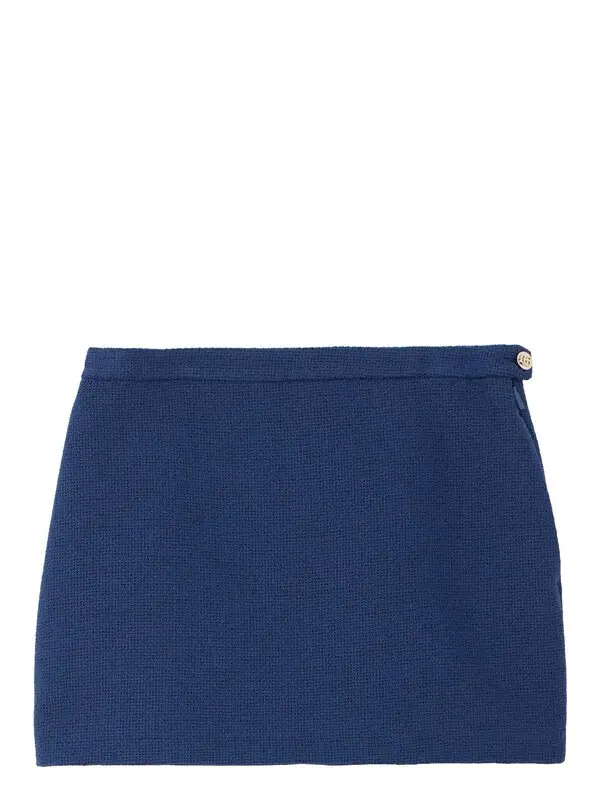 Gucci Cotton-blend Tweed Mini Skirt - Blue