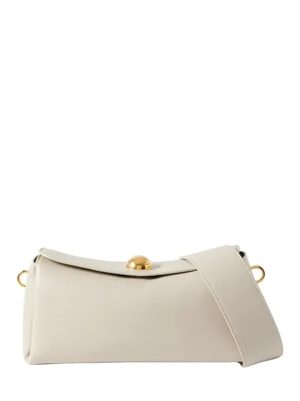 Ami Carousel Leather Shoulder Bag - Cream