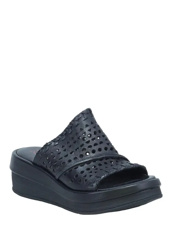 A.S.98 Sturgis Wedge Sandal - Black
