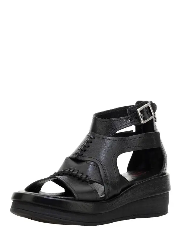 A.S.98 Stanton Wedge Sandal - Black/black