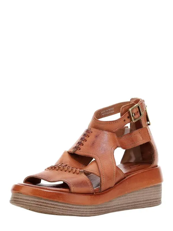 A.S.98 Stanton Wedge Sandal - Whiskey