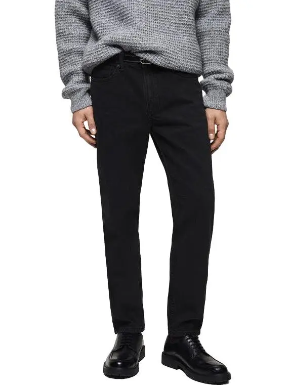 Mango Ben Tapered Jeans - Black Denim