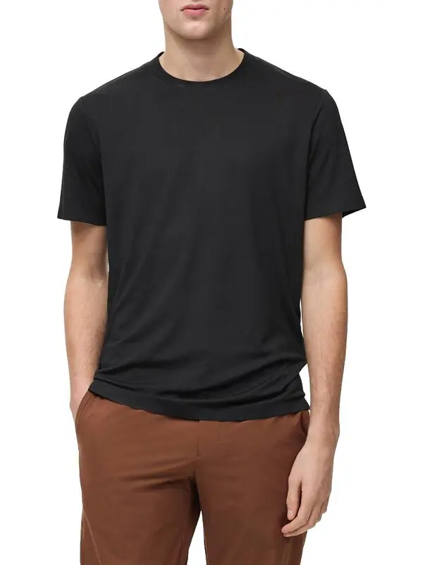 Mango Thermoregulating Slim Fit Stretch T-shirt - Black