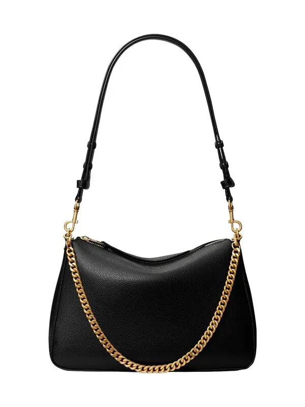 Tory Burch Perry Leather Shoulder Bag - Black/black