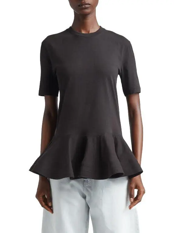 Alaïa Peplum T-shirt - Noir Alaia