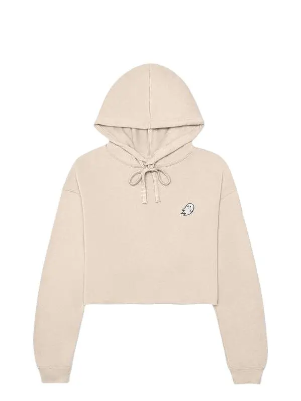 DALIX Ghost Cropped Hoodie - Heather Dust