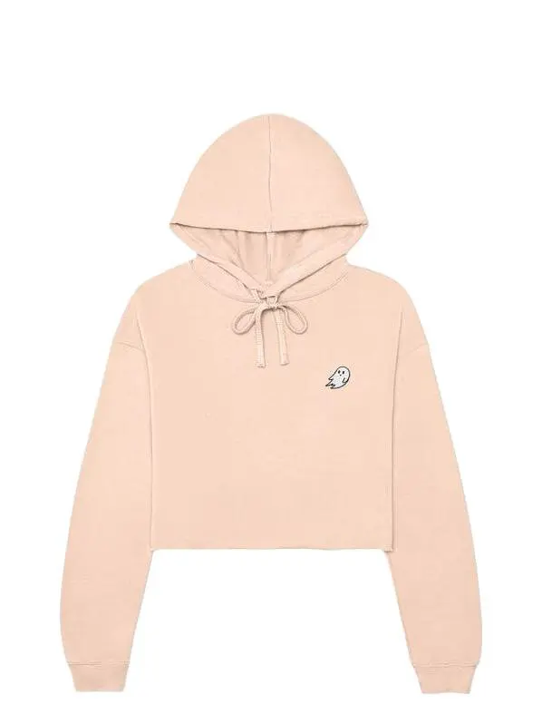 DALIX Ghost Cropped Hoodie - Peach