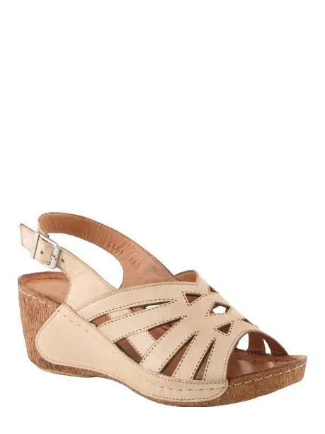 SPRING STEP SHOES Cathy Wedge Sandal - Beige
