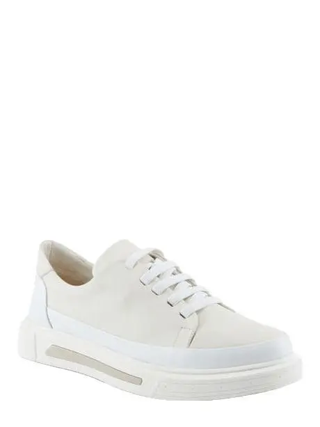 SPRING STEP SHOES Dune Leather Platform Sneakers - Off White