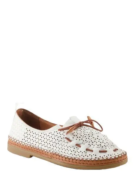 SPRING STEP SHOES Berna Perforated Loafer - White