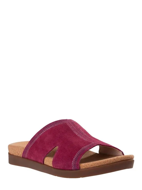 REVITALIGN Palmetto Slide Sandal - Red Plum