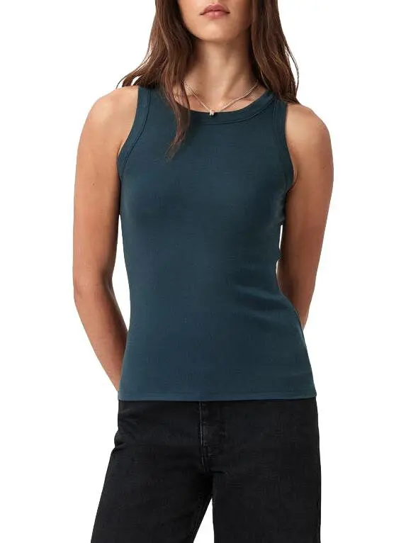 ALLSAINTS Rina Rib Tank - Dark Slate Blue