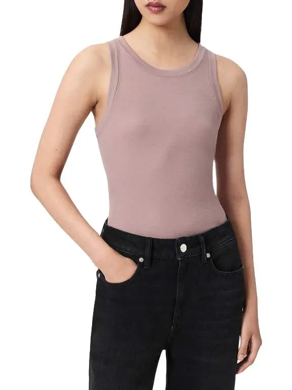 ALLSAINTS Rina Rib Tank - Dusty Lilac