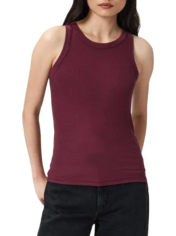 ALLSAINTS Rina Rib Tank - Oxblood Red