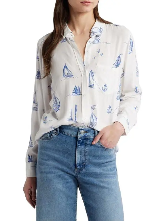 Rails Kathryn Sailboat Print Shirt - Sailboats