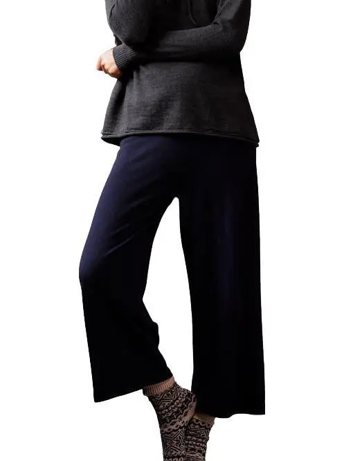 CELTIC & CO. Wide Leg Merino Lounge Pants - Navy