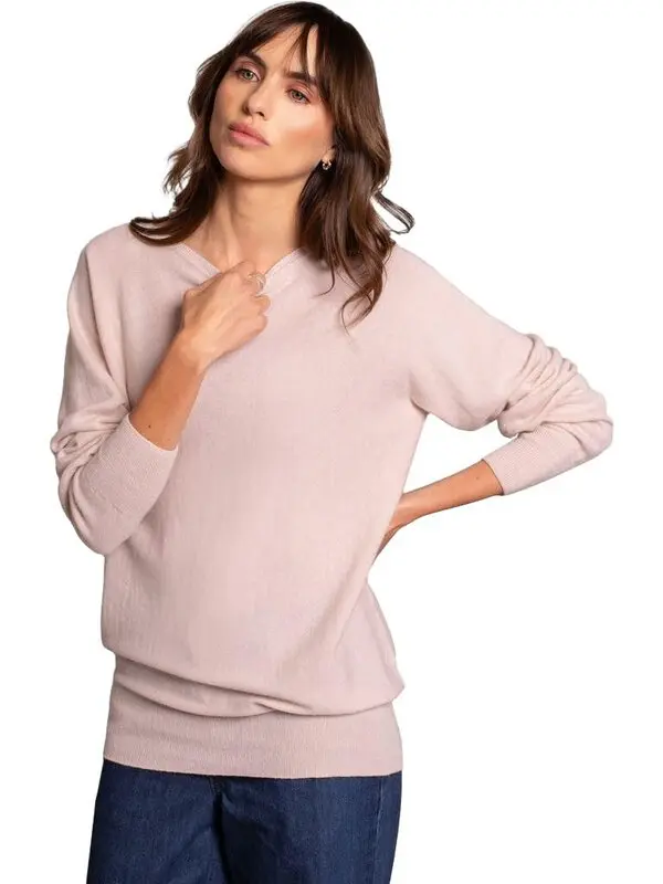 CELTIC & CO. Geelong Slash Neck Sweater - Peony