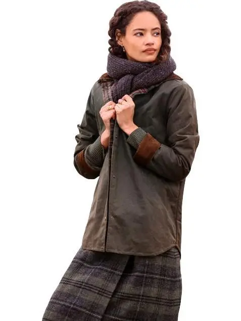 CELTIC & CO. Wax Cotton Overshirt - Olive