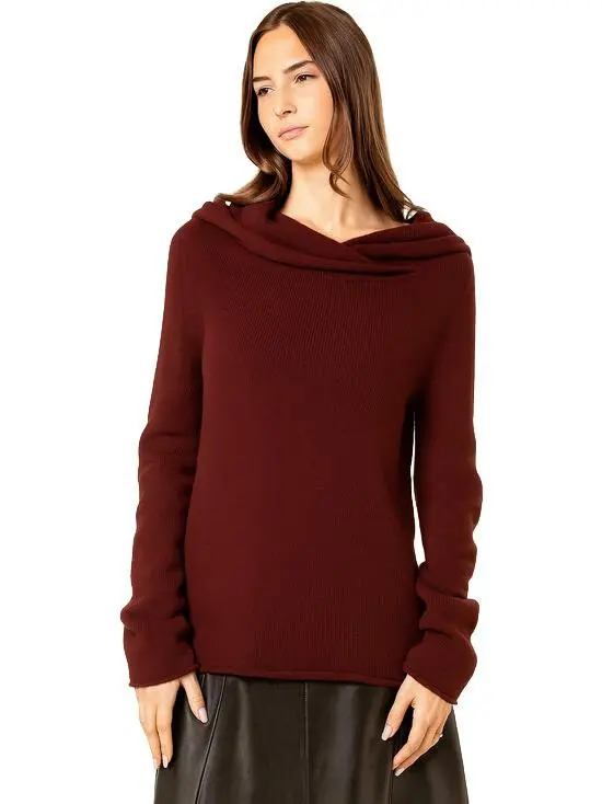 CELTIC & CO. Collared Slouch Sweater - Merlot
